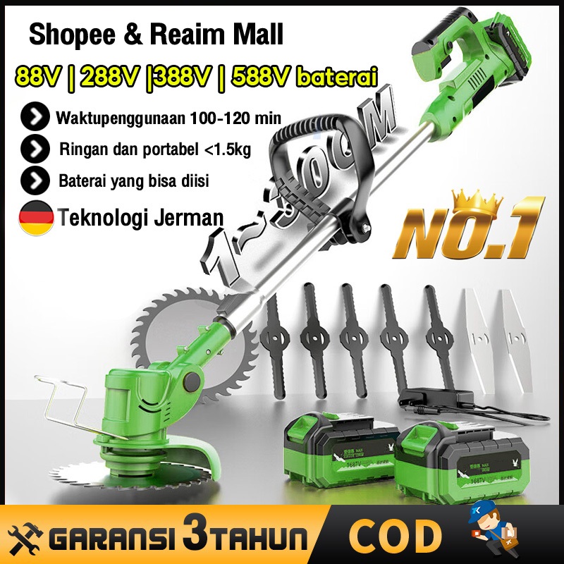 Jual Mesin Potong Rumput Batrai 588V Mesin Pemotong Rumput Listrik ...