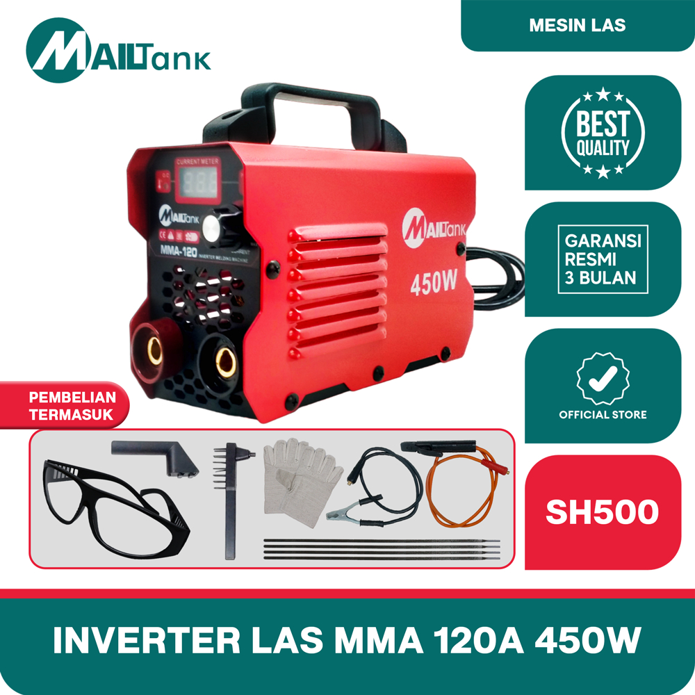 Jual Mailtank SH500 mesin las 450 Watt MAILTANK Inverter Welding Machine Travo Las MMA-120A ...