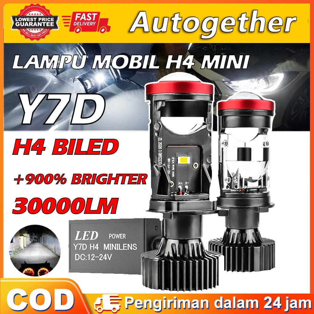 Jual 【COD】2PCS Y7D Y8D 65W Lampu Led Mobil Dan Motor Projie H4 Lens Lensa Mobil Motor Headlight ...