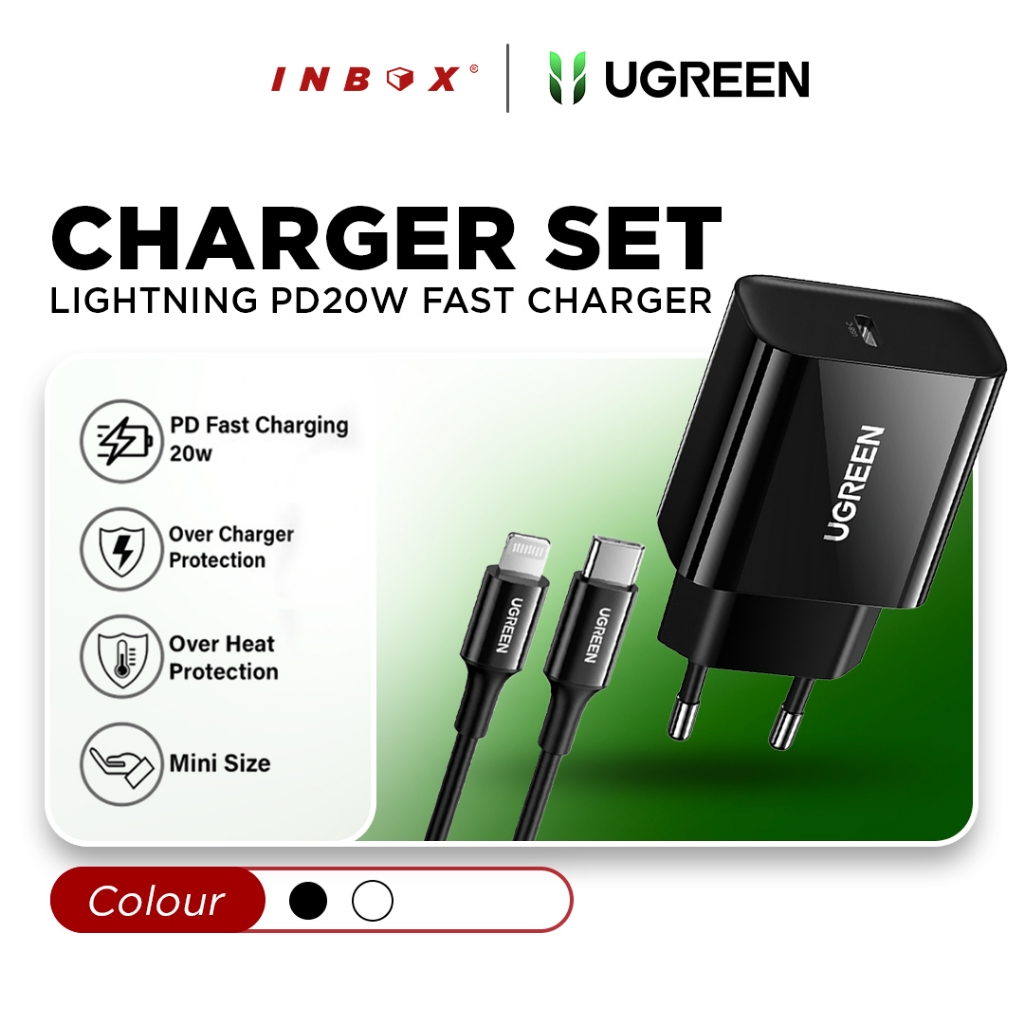 Jual Ugreen Charger Set Iphone PD 20W Fast Charging + Kabel Lightning ...