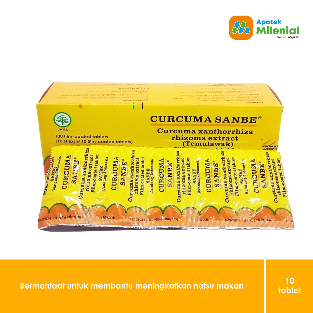 Jual Curcuma Sanbe isi 10 Tablet Penambah Nafsu Makan | Shopee Indonesia