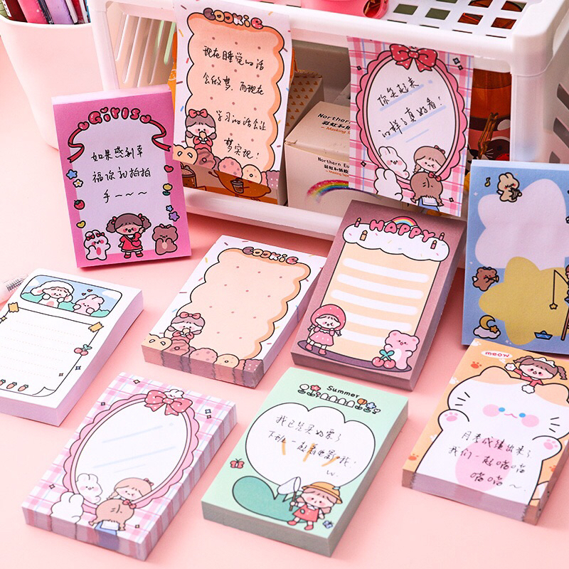 Jual Memo Paper / Memo Pad / Sticky Note Motif Karakter / Buku Memo ...