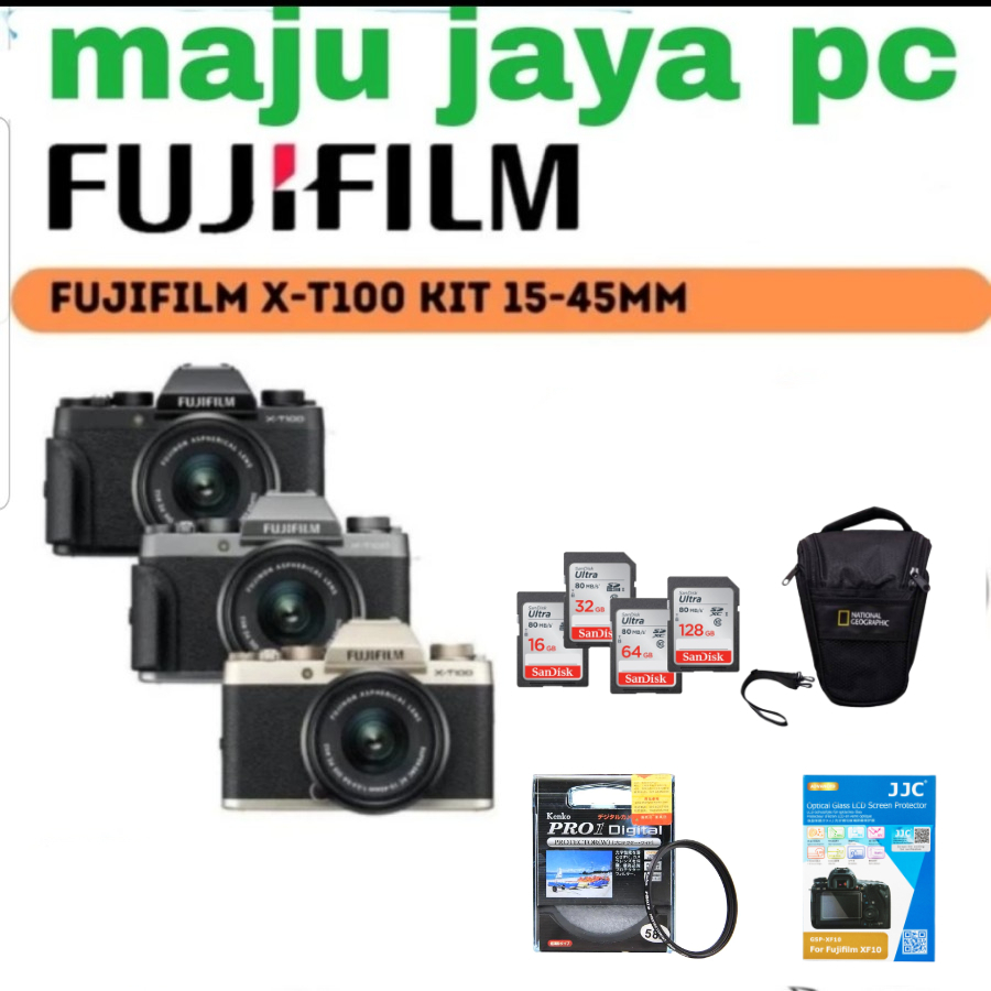 Jual KAMERA FUJIFILM X-T100 KIT 15-45MM / BODY ONLY | Shopee Indonesia