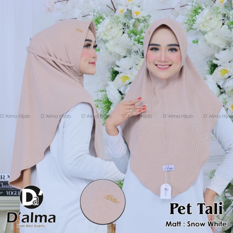 Jual Jilbab Instan Bergo Ped Tali Ori D'Alma Hijab(pad tali) | Shopee ...