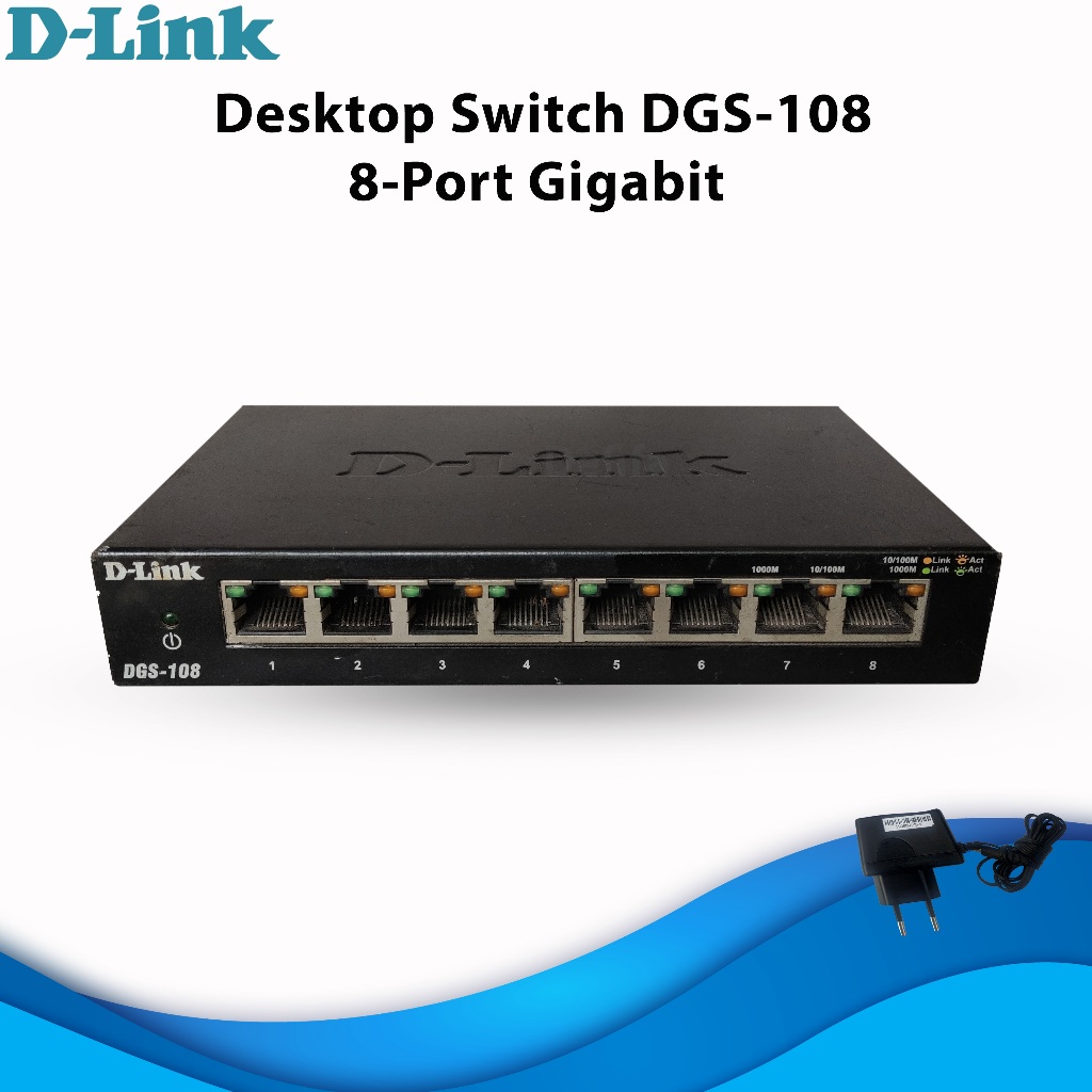 Jual D-Link DGS-108 8-Port Gigabit Desktop Switch Metal Casing | Shopee ...