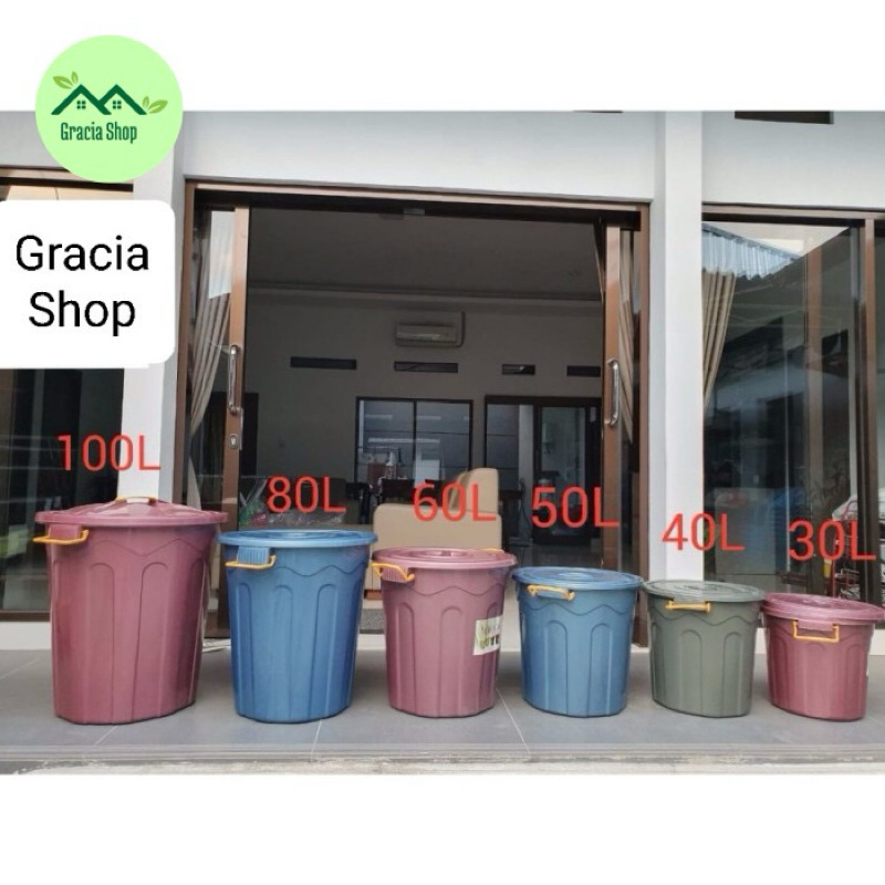 Jual Ember Plastik Maroon Great Tutup Warna / Tong Air Metalik Jumbo ...