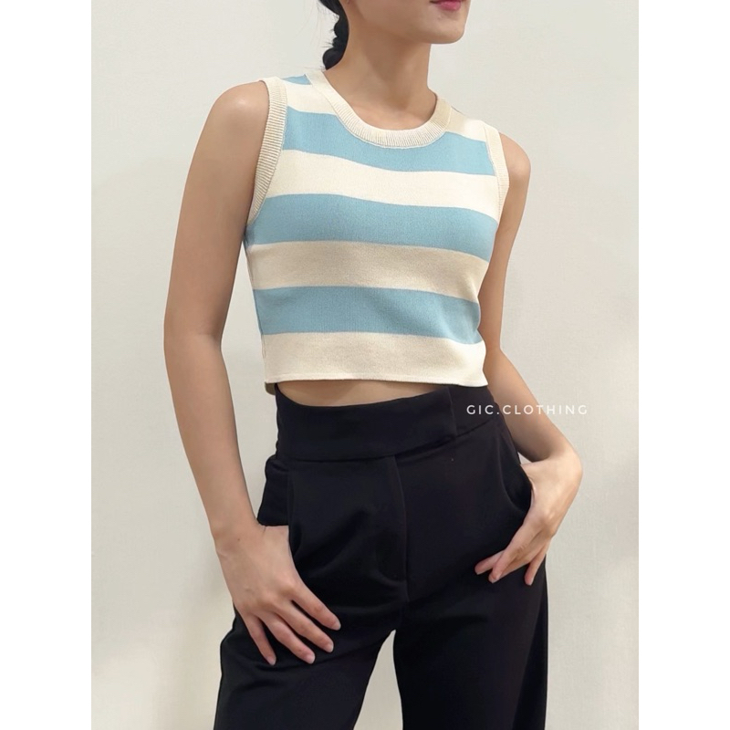 Jual [GIC] STRIPES TANK - tanktop garis wanita | Shopee Indonesia