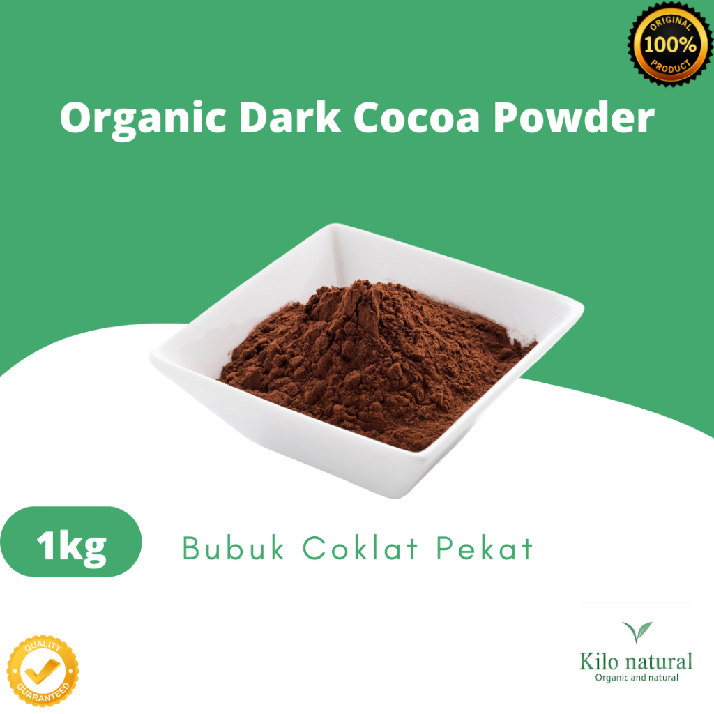 Jual Organic Dark Cocoa Powder 1kg / Bubuk Coklat Pekat Organik 1kg ...