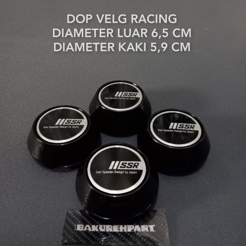 Jual Dop roda tutup velg mobil racing kerucut logo plat hitam blok ...