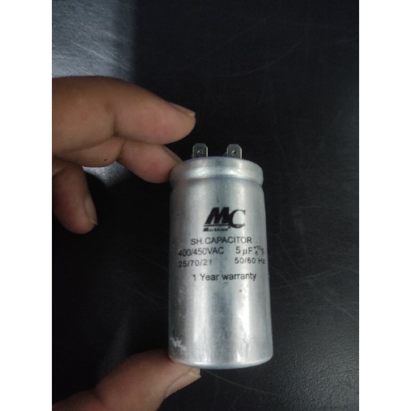 Jual kapasitor 5 uf 400/450 vac capacitor mc sh untuk kapasitor ac original | Shopee Indonesia