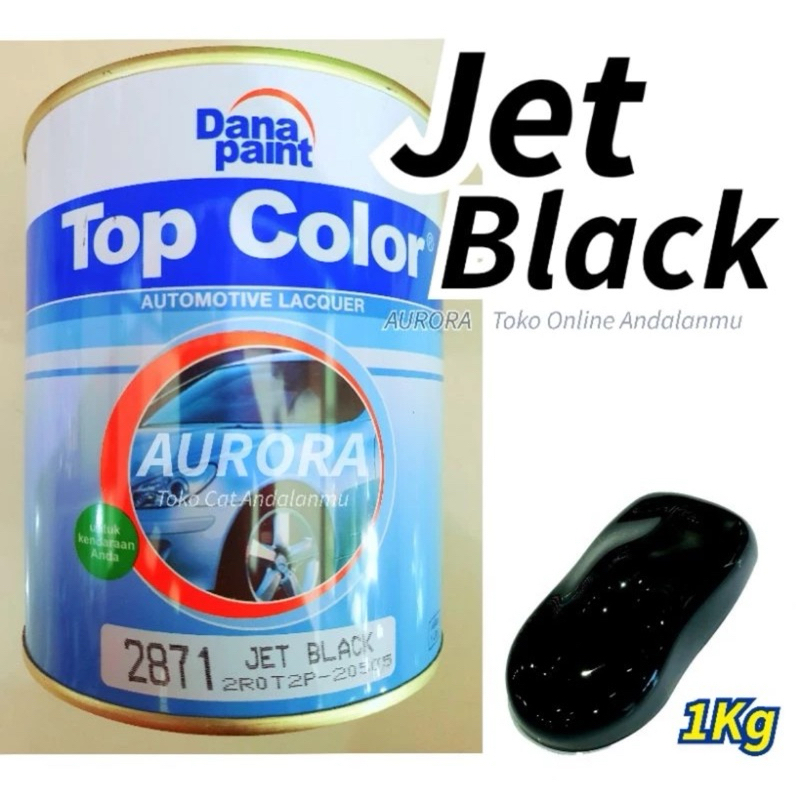 Jual Cat Danapaint Top Color 2871 JET BLACK 1Kg Hitam mengkilap Gloss ...
