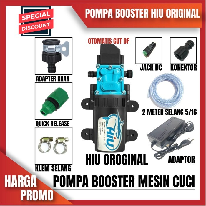 Jual Pompa Booster pendorong air mesin cuci otomatis Pompa Dc Hiu ...