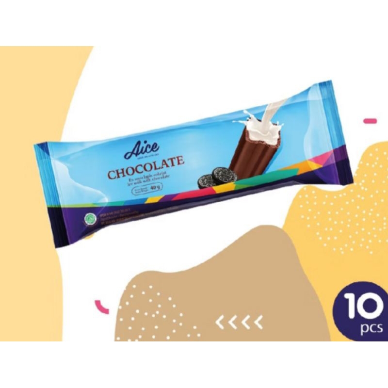 Jual Es Krim AICE Chocolate Stik isi 10 pcs (free ice gel) | Shopee ...
