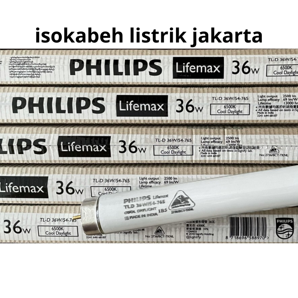 Jual Lampu Neon Philips TL 10W 18W 36 TL-D Non Led Philips 10 18 36 ...