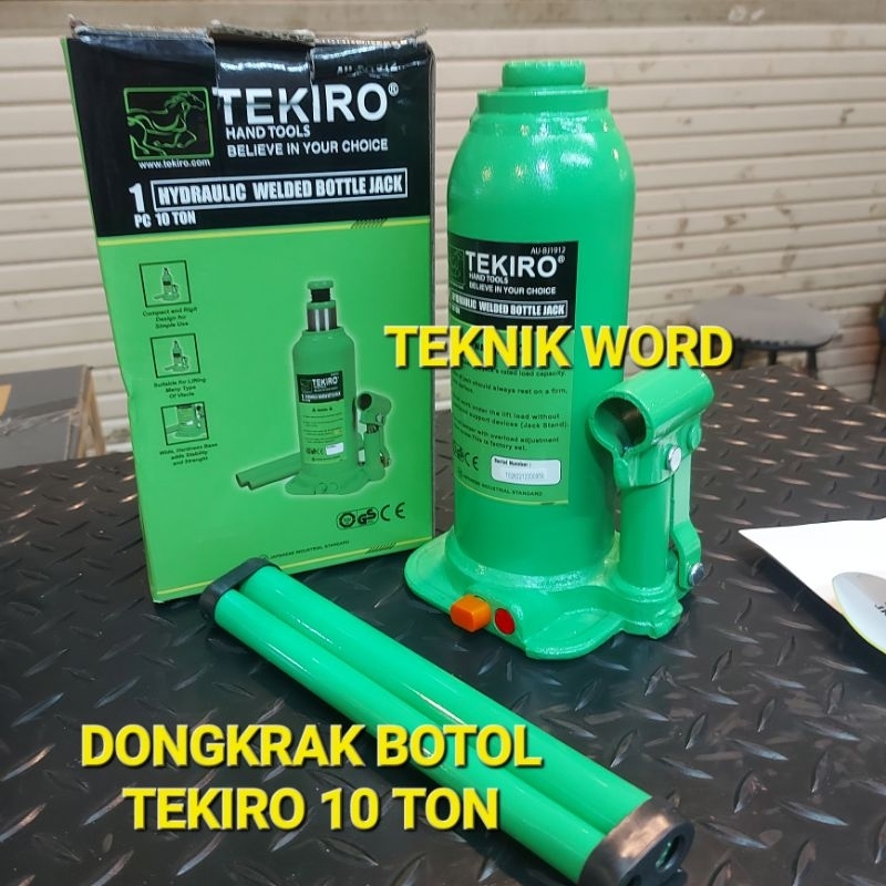 Jual TEKIRO DONGKRAK BOTOL 10 TON / HYDRAULIC WELDED BOTTLE JACK TEKIRO ...