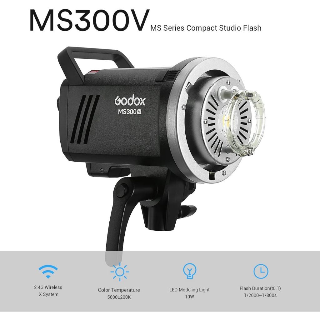 Jual Godox MS300-V Compact Studio Flash with LED Modeling Light MS300V ...