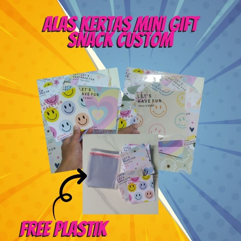 Jual ALAS KERTAS MINI GIFT SNACK CUSTOM | Shopee Indonesia