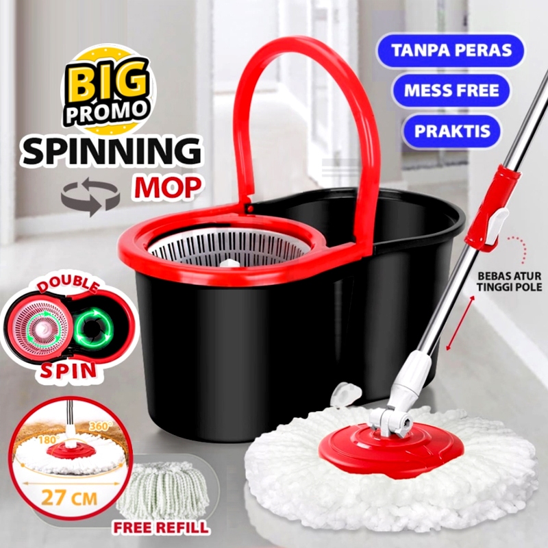Jual Spin Mop Alat Pel Putar Alat Pel Lantai Putar Otomatis Super ...