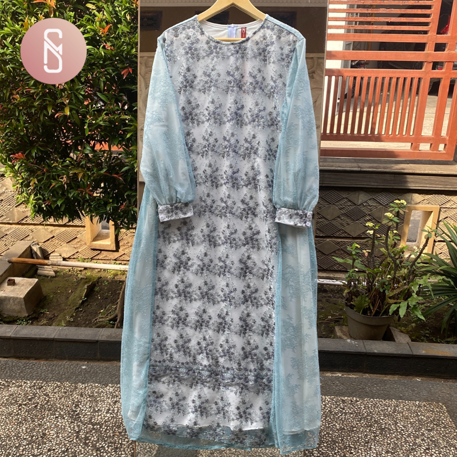 Jual Jefanya Myshawl Gamis Jumbo Tille Motif Kasual Kondangan Wisuda ...