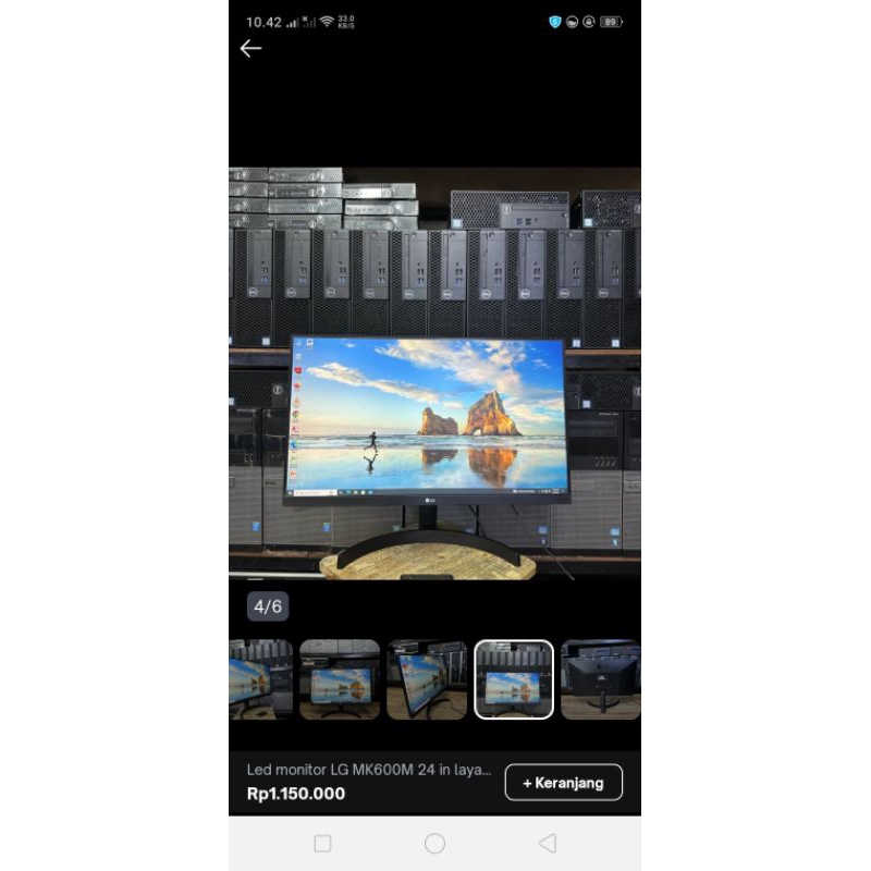 Jual Led monitor LG 24MK600 24 inc widescreen Layar fremles fullhd ...