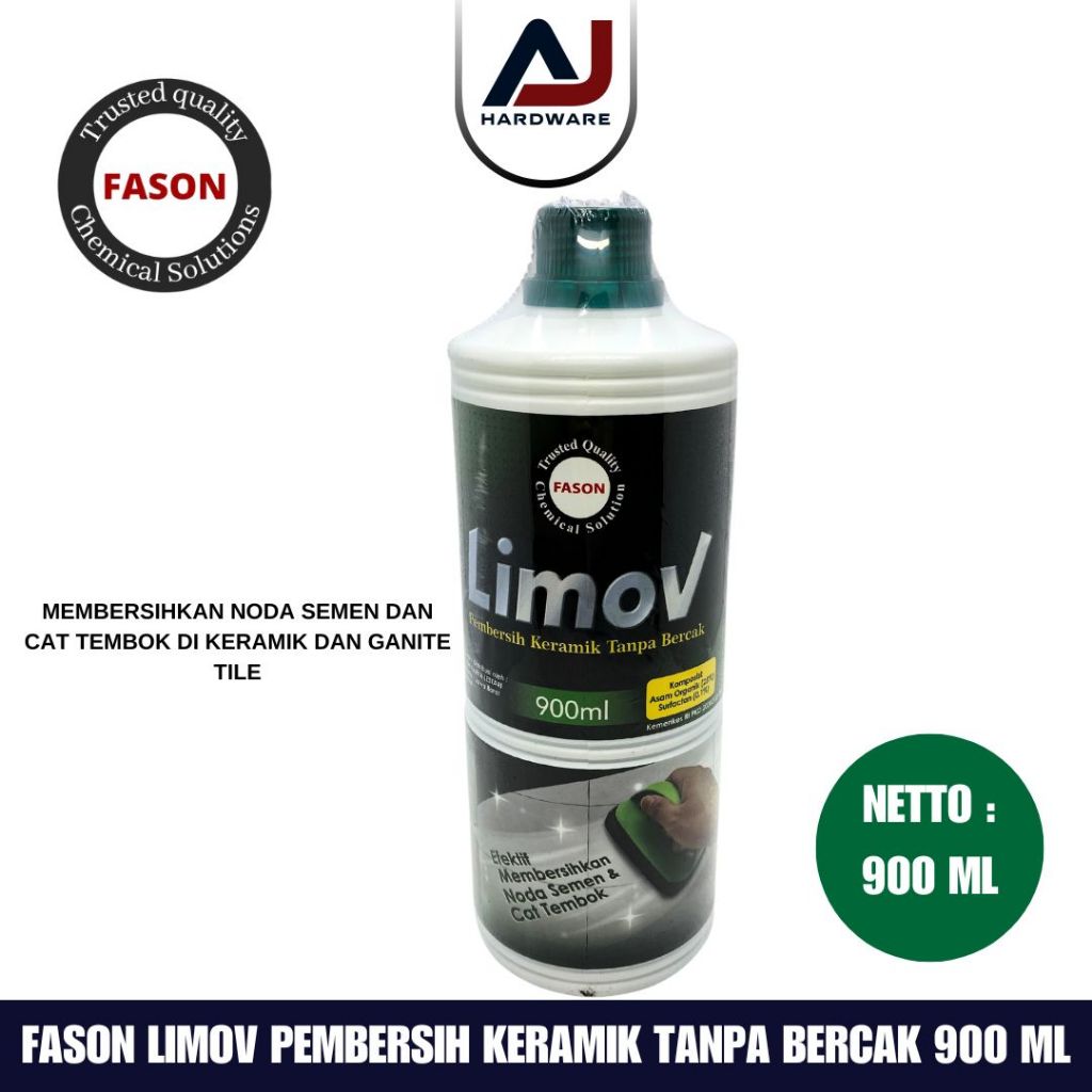 Jual Pembersih Keramik Noda Semen dan Cat Fason Limov 900 ml Bekas Cat | Shopee Indonesia