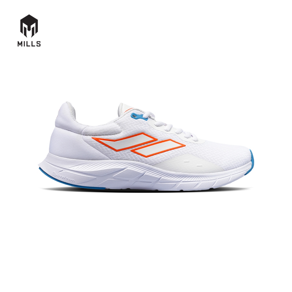 Jual MILLS Sepatu Lari Running Shoes Treximo Vision White/Orange/Blue ...