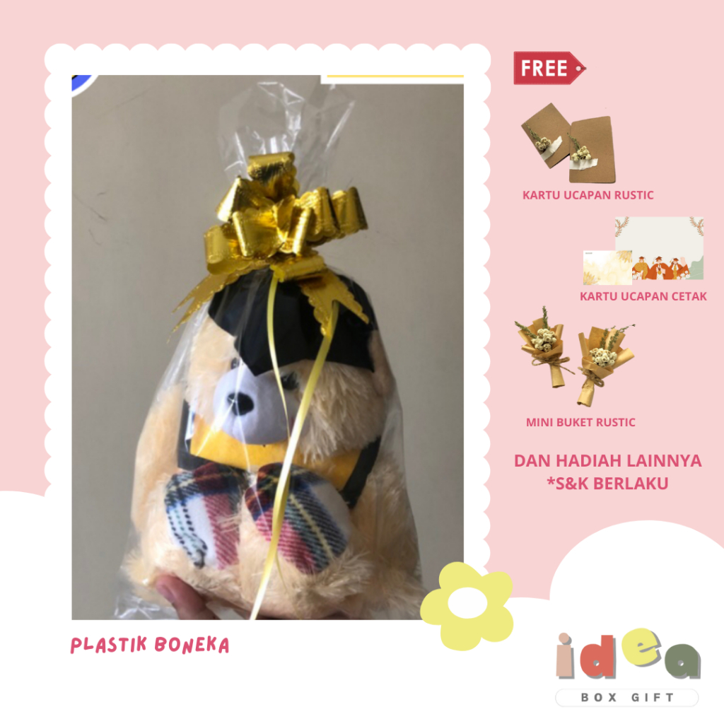 Jual [IDEA BOX GIFT] PLASTIK BUNGKUS KADO UNTUK BONEKA WISUDA | PLASTIK ...