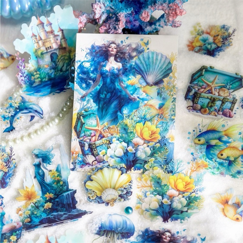 Jual (KD3)Ocean Landscape Series/ Ocean Stickers / Stiker Bawah Laut ...