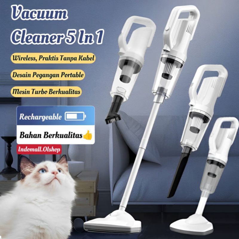 Jual Nirkabel Vacuum Cleaner 5 In 1 Penyedot Debu Portable Cordless ...