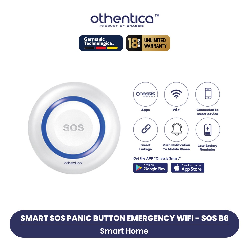 Jual Othentica Smart SOS Panic Button Emergency Wifi - SOS B6 | Shopee Indonesia