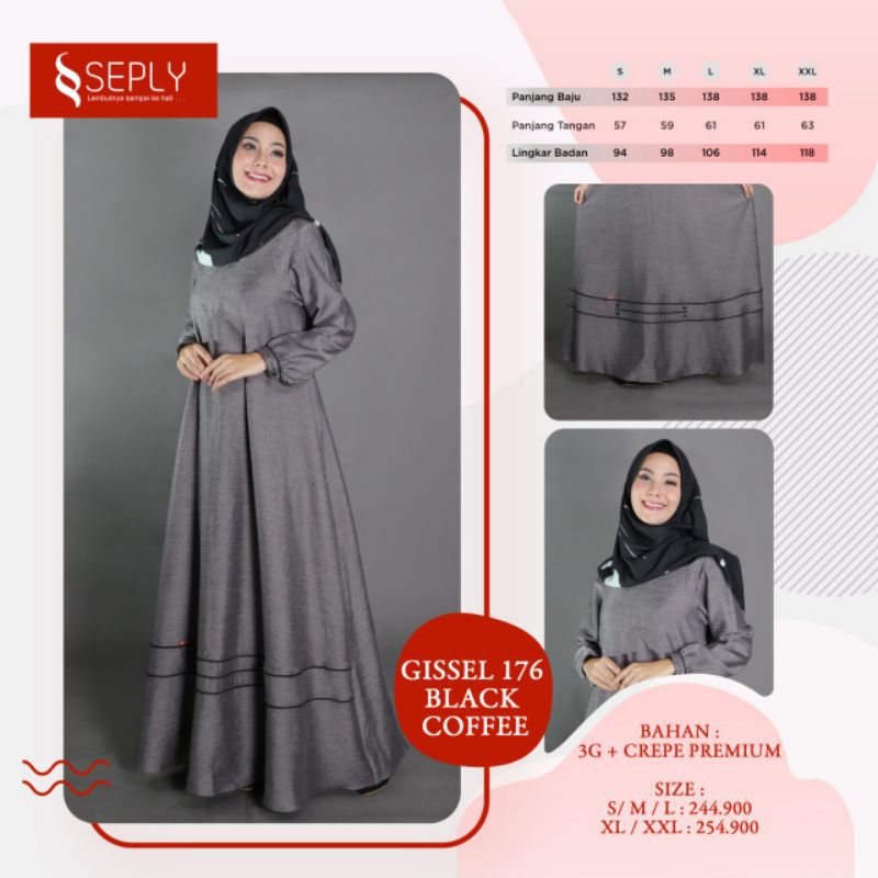 Jual gamis gissel 176,177,178 dari Seply | Shopee Indonesia