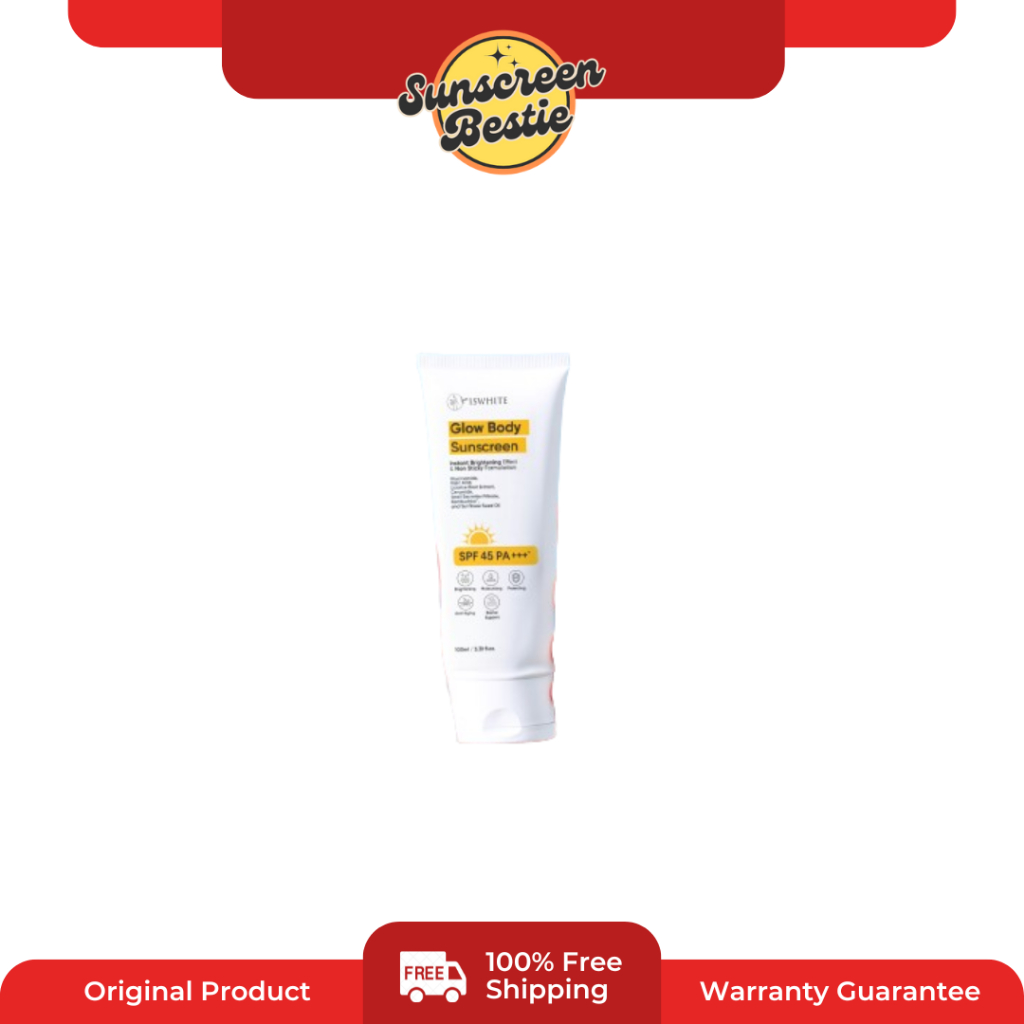 Jual ISWHITE GLOW BODY SUNSCREEN SPF 45 PA+++ 100 ML | Shopee Indonesia