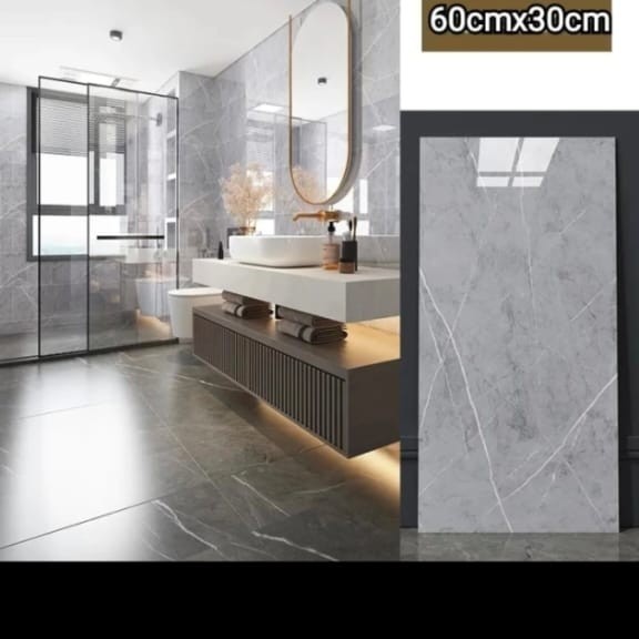 Jual WALLPAPER DINDING VYNIL MARBLE 30 X 60CM WARNA ABU2 C3013 ...