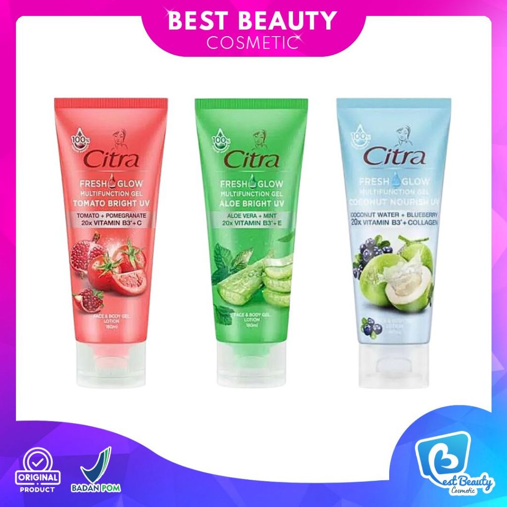 Jual ★ BB ★ Citra Fresh Glow Bright UV Multifunction Gel 180ml - Citra ...