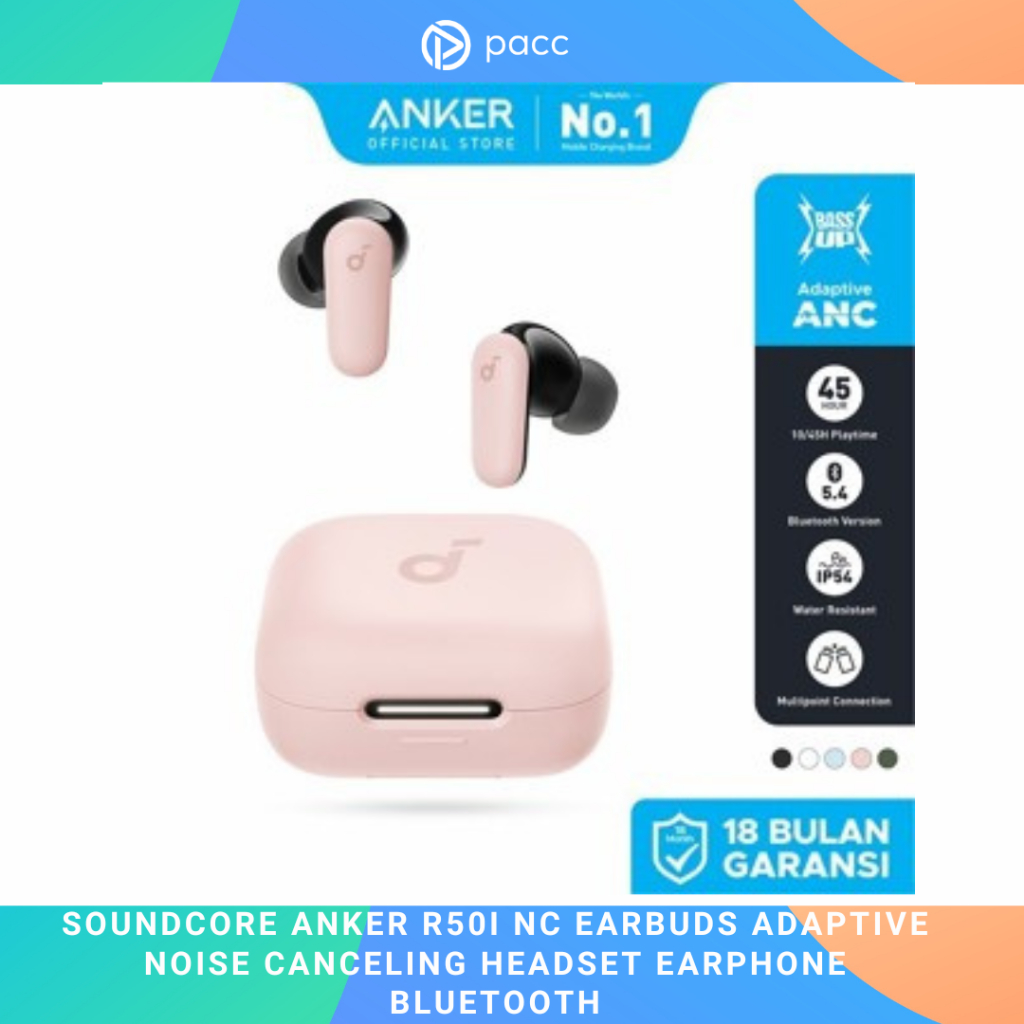 Jual Soundcore Anker R50i NC Earbuds Adaptive Noise Canceling Headset Earphone Bluetooth 5.4 TWS ...