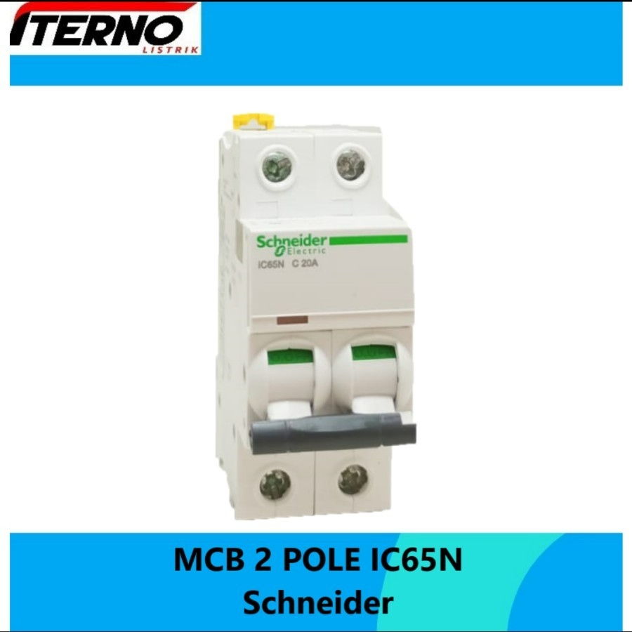 Jual MCB IC65N 2P 2A 4A 6A 10A 16A 20A 25A 32A 40A 50A 63A 6kA Schneider | Shopee Indonesia