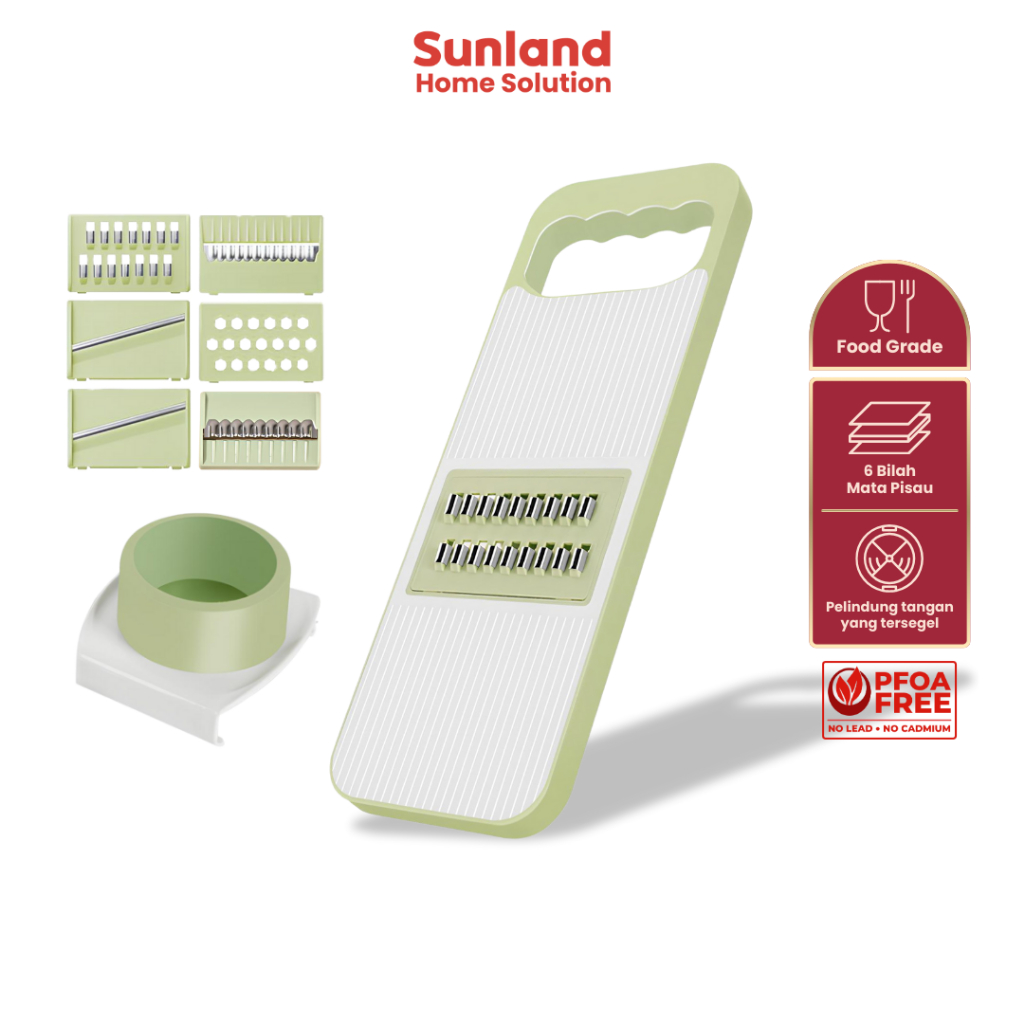 Jual Sunland Stainless Vegetablecutter Parutan Sayur dan Buah 7 in 1 ...
