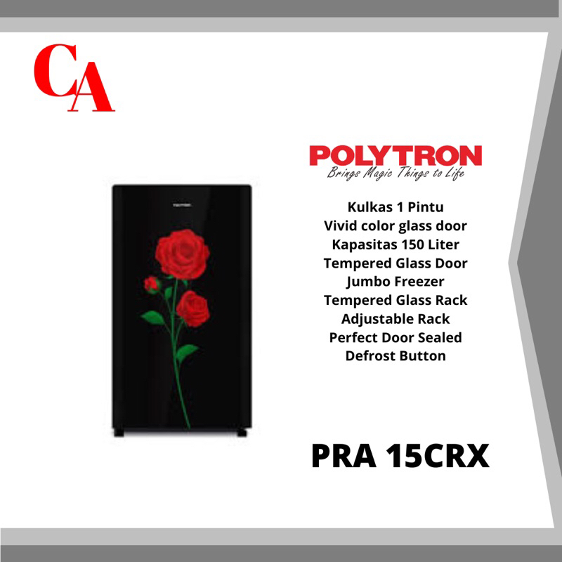 Jual POLYTRON kulkas 1 pintu belleza varia 150 L PRA 15CRX PRA 15 CRX ...