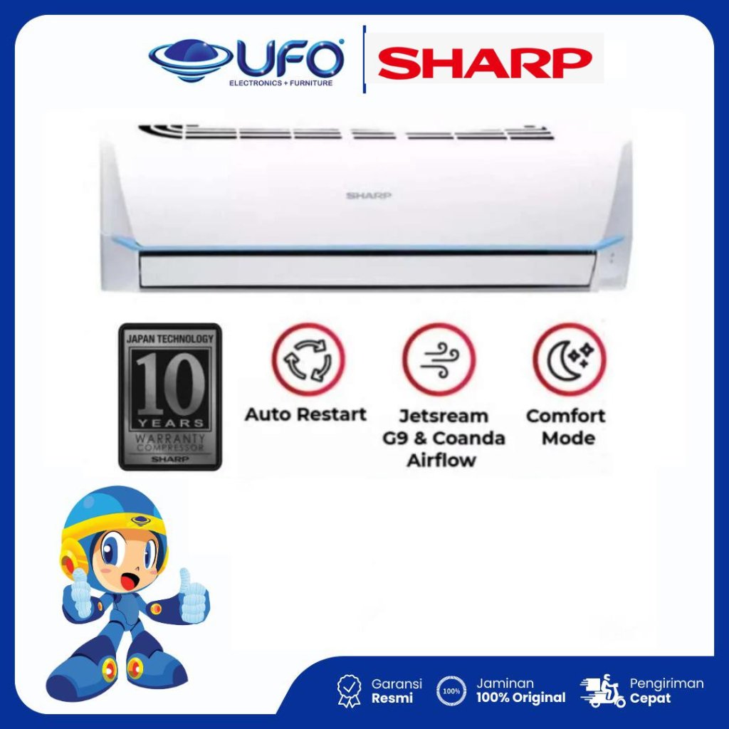 Jual Sharp AC 2 PK AH-A18SAY2 New Jetstream Series Unit Only | Shopee Indonesia