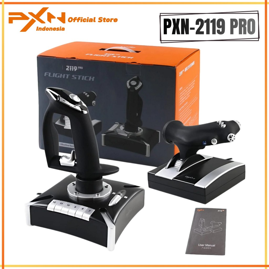 Jual PXN 2119 PRO VERSION Flight Simulator Joystick Vibration Analog ...