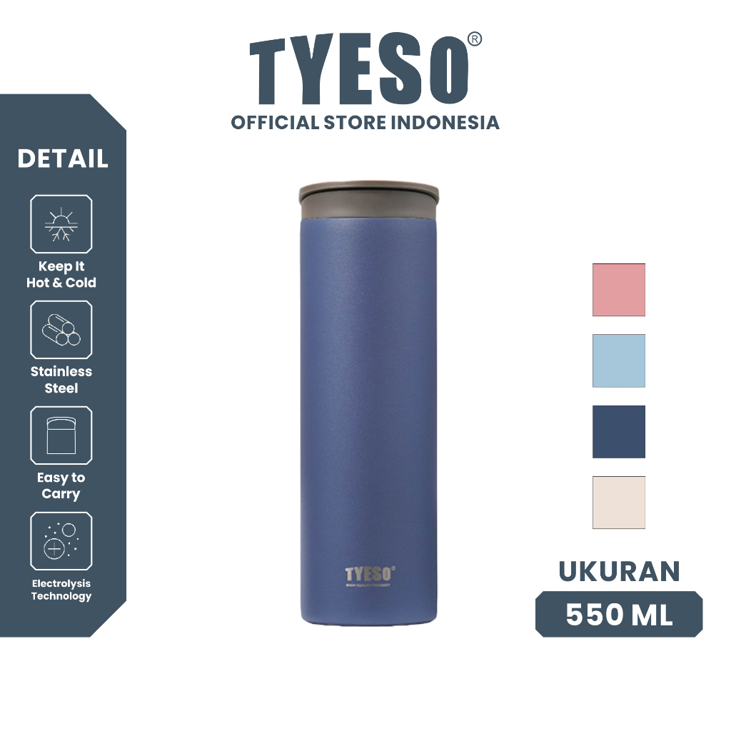 Jual Tyeso Tumbler Termos 550ml TS-8841 Botol Double Vacuum Insulated ...