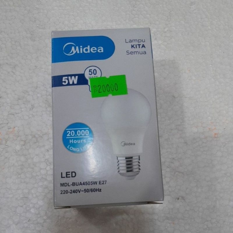 Jual MIDEA LIGHTING - LAMPU LED BULB E27 5WATT 6500K - WHITE - COOL DAYLIGHT | Shopee Indonesia