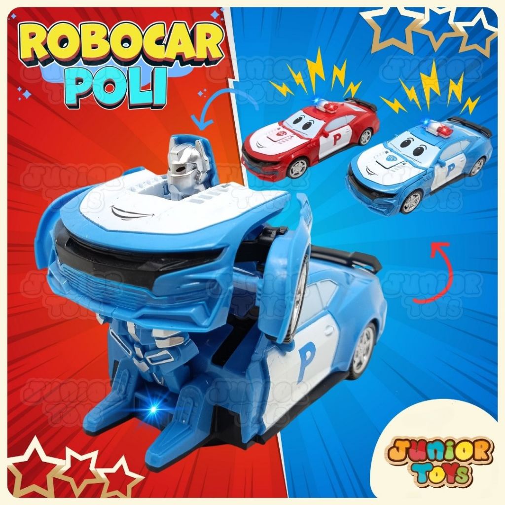 Jual Mainan Anak Mobil Bisa Jadi Robot Poli Transform Car Toys | Shopee ...