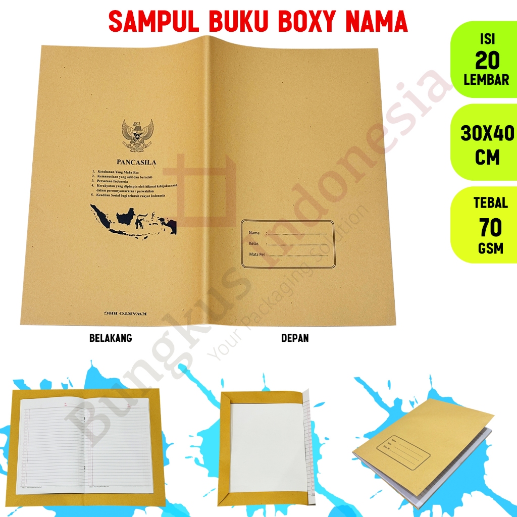 Jual Sampul Buku Coklat Boxi Nama boxy / Buku Besar Campuss Bigboss ...