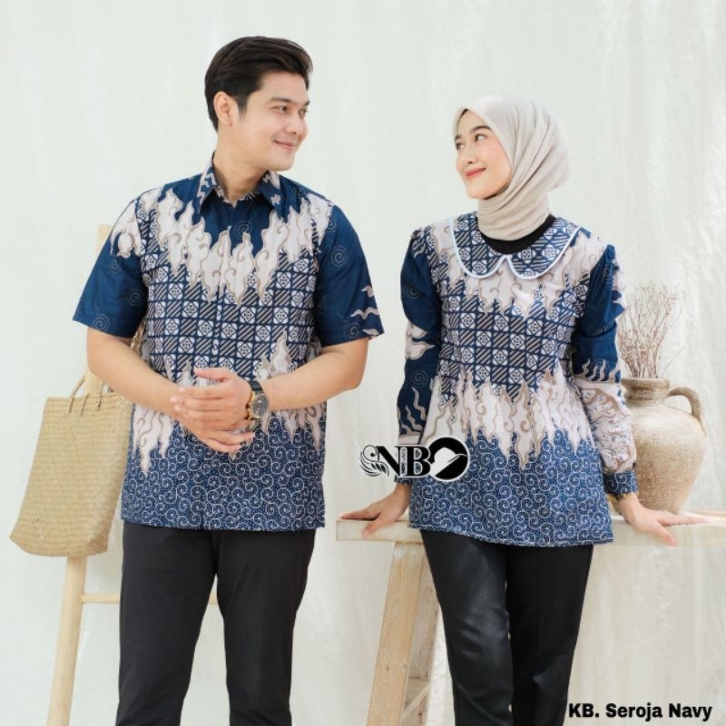 Jual Couple Blouse Seroja Seragam Kerja Fashion Batik Modern | Shopee ...