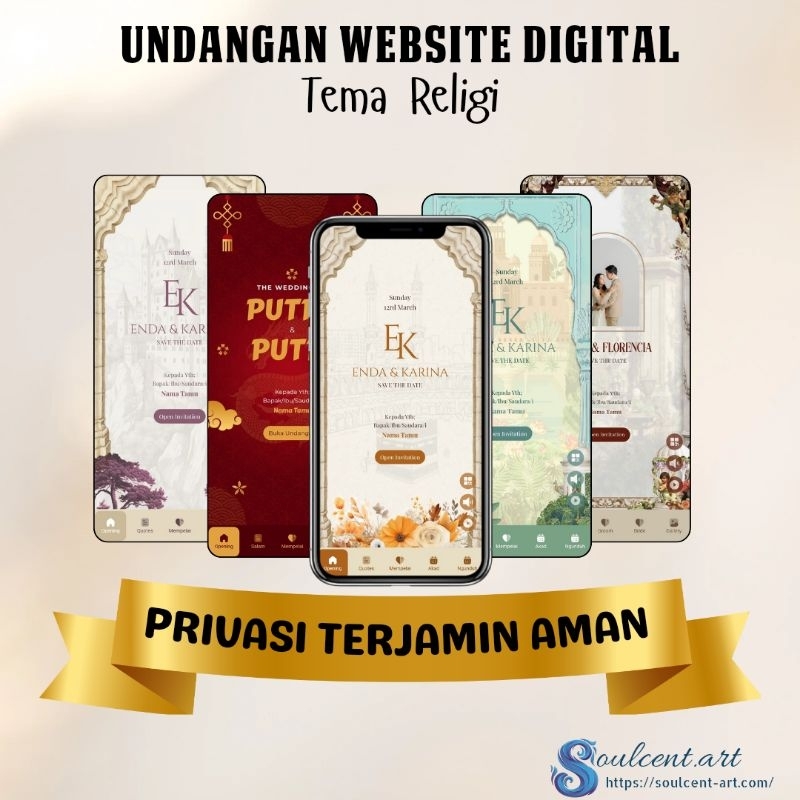 Jual Undangan Pernikahan Digital Website Kekinian Tema Religi ...