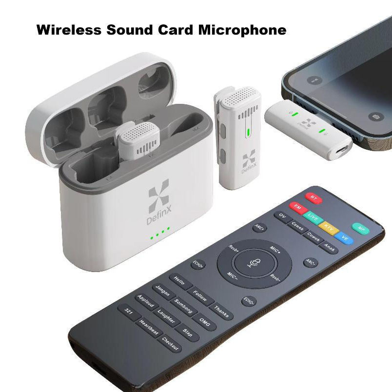 Jual DefinX SC-01 Live Sound card Wireless Bluetooth 2in1 Wireless Clip ...