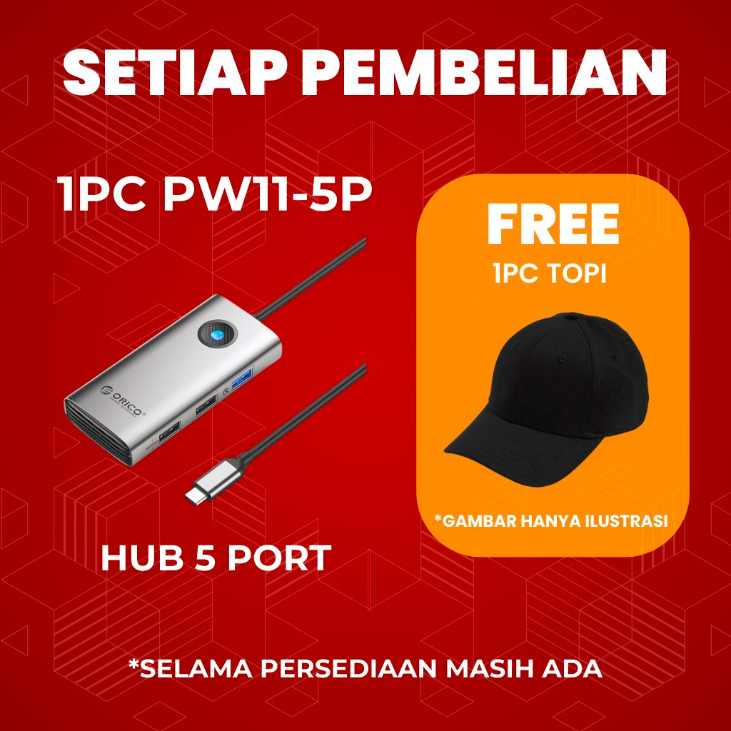 Jual USB HUB ORICO PW11-5P Type C 5Gbps PD 60W HDMI Port | Shopee Indonesia