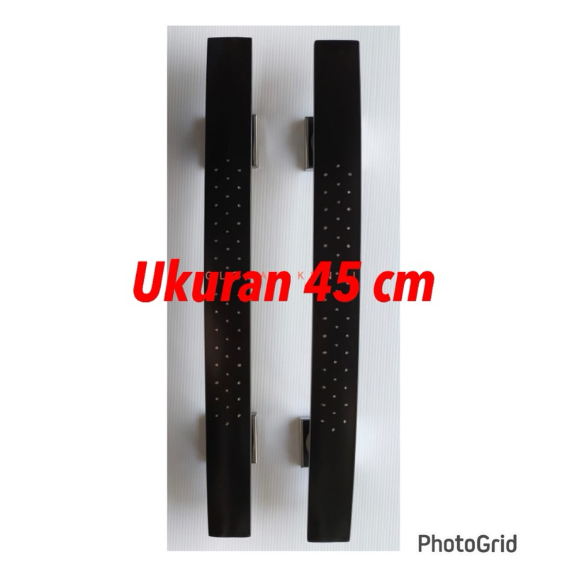 Jual PROMO GAGANG PINTU BLACK PH 61.16/ PULL HANDLE 45 cm full hitam ...