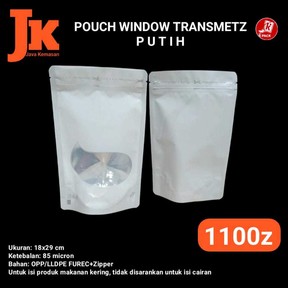 Jual KPACK 1100Z STANDING POUCH WINDOW PUTIH 1100Z ALU FOIL WINDOW ...